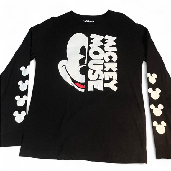Disney | Shirts | Disney Unisex Mickey Mouse Long Sleeve Shirt Black L ...